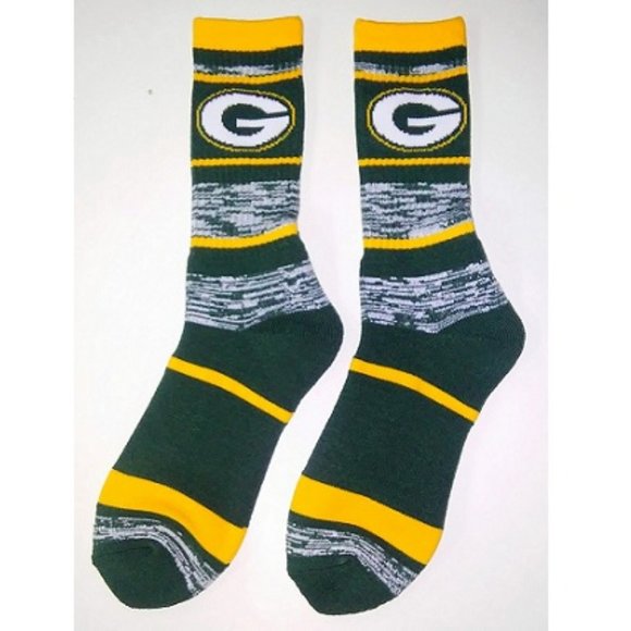 For Bare Feet | Underwear & Socks | Green Bay Packers Rmc Stripe Crew ...